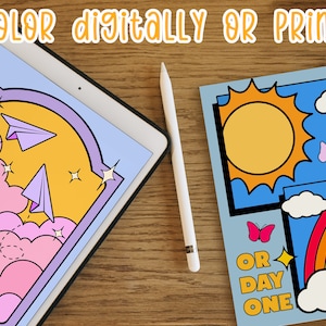 Mindful Messages Coloring Pages, Positive Digital Coloring Book ...