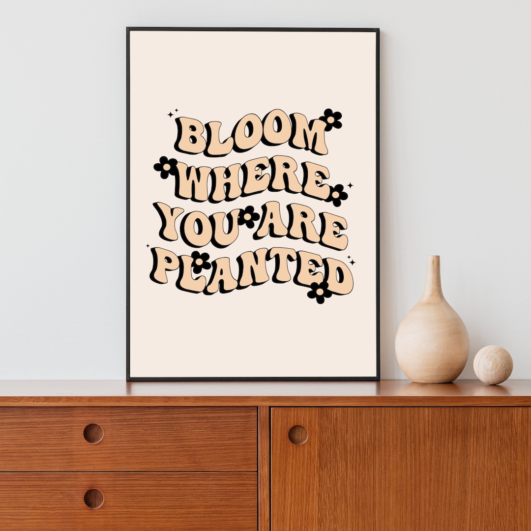 Retro Wall Art, Cute Room Decor, Aesthetic Poster, Quote Wall Art ...