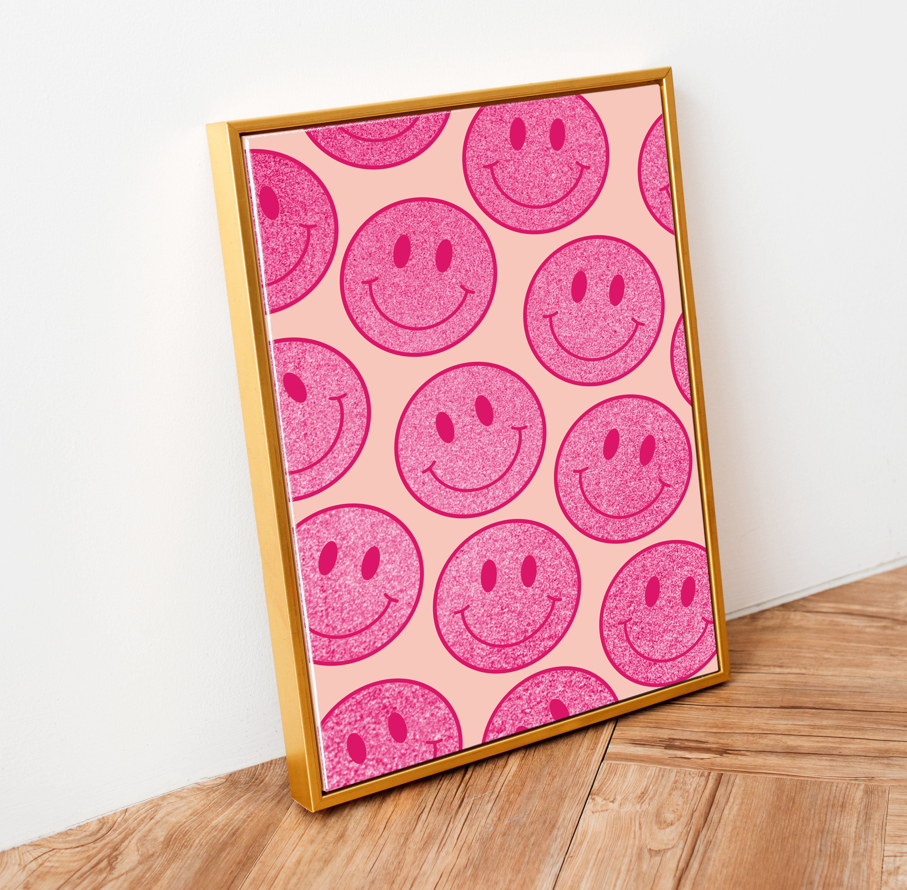 Smiley Face Wall Art Preppy Room Decor Trendy Aesthetic - Etsy