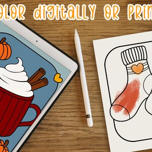 Fall Coloring Pages, Cute Coloring Sheets, Cozy Autumn Coloring Book ...