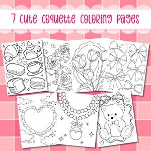 Coquette Coloring Pages Cute And Girly Coloring Pages Preppy