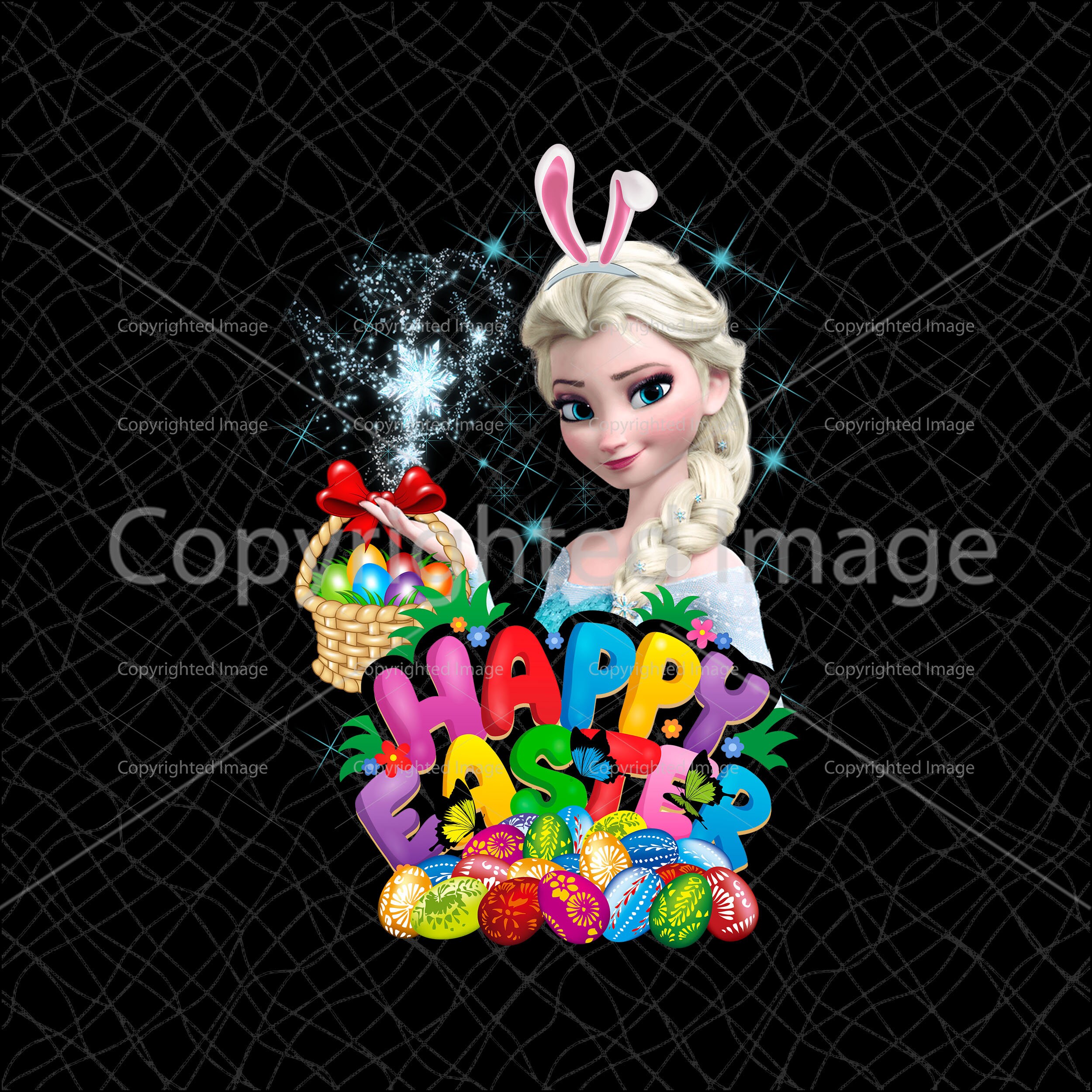 Elsa Frozen Happy easter day svg Cartoon easter day svg Elsa | Etsy