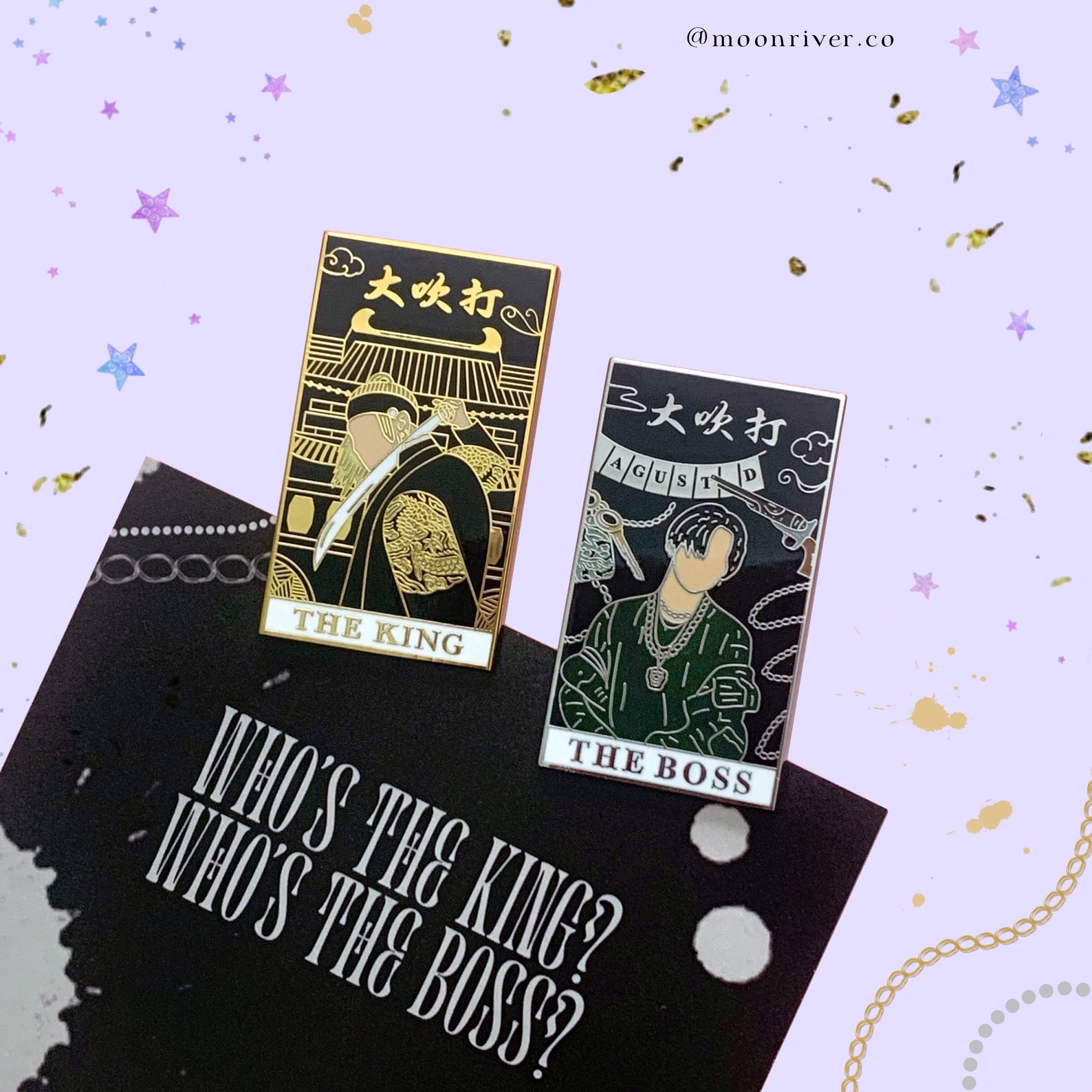 Daechwita Agust D Tarot Card Enamel Pin Set - BTS SUGA - Etsy