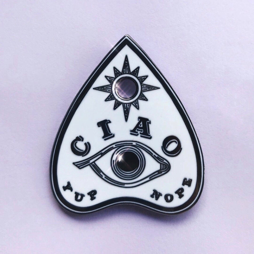 Ciao Ouija Board Planchette Enamel Pin - Etsy