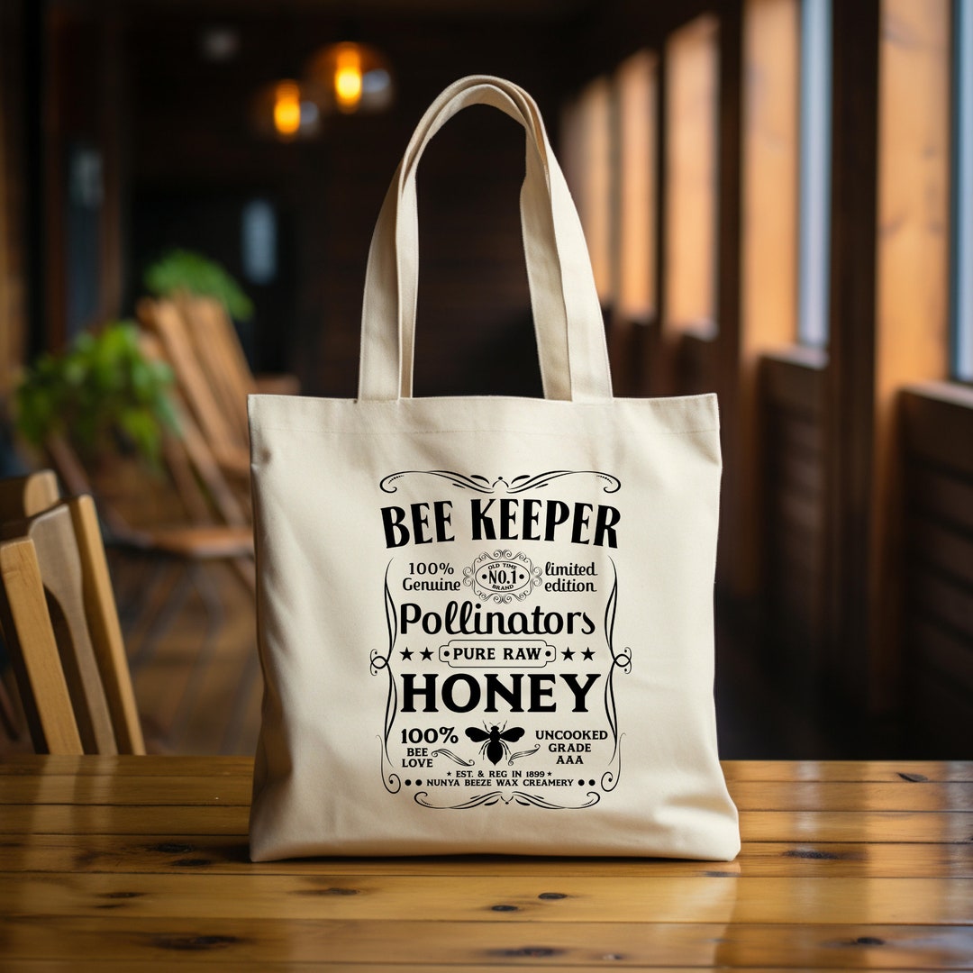 Beekeeper Canvas Tote Bag Beekeeper Gift Idea Carry Bag for Bee Lover ...