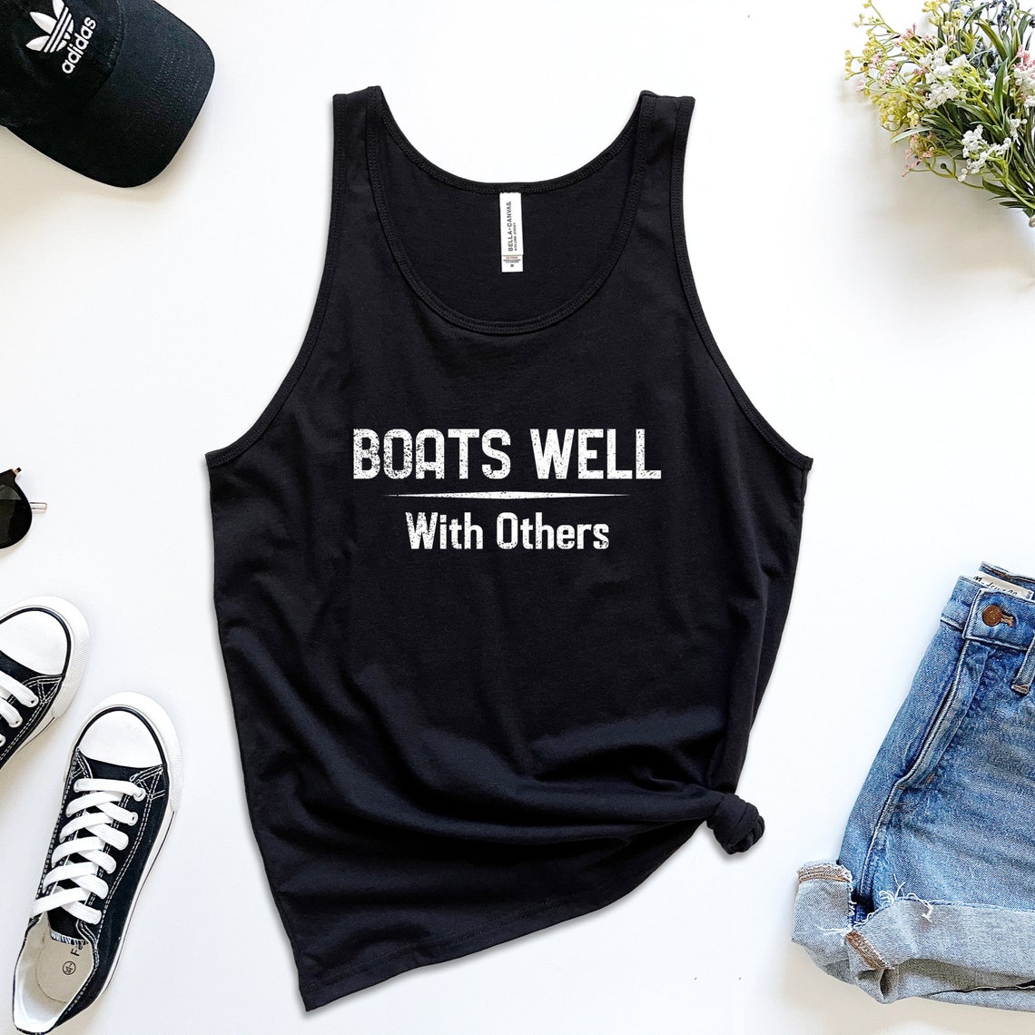 Boats Well With Others Funny Boating Shirt Boat Shirt Boat - Etsy