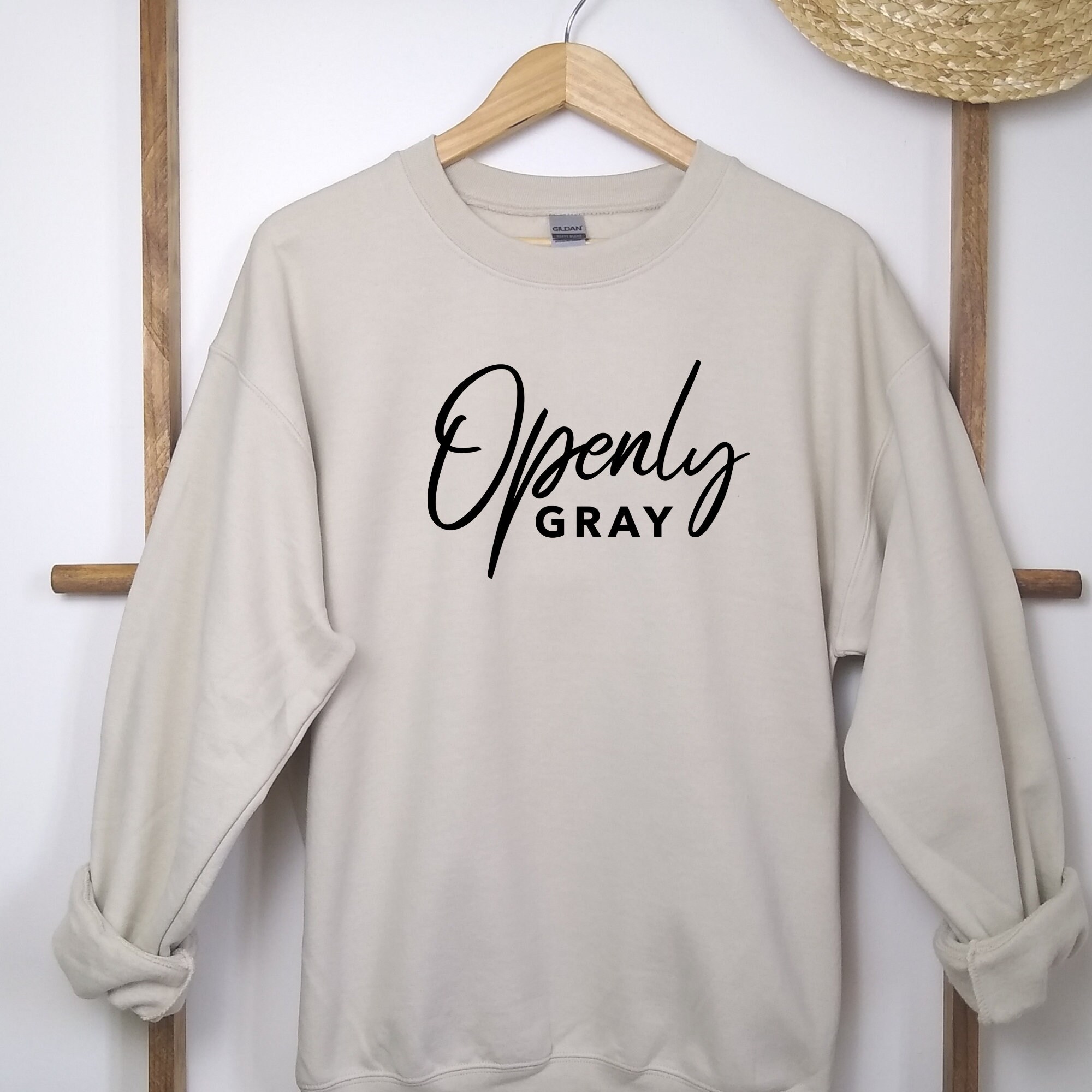 Openly Gray Sweatshirt Gray Hair Transition Funny Grey Hair - Etsy