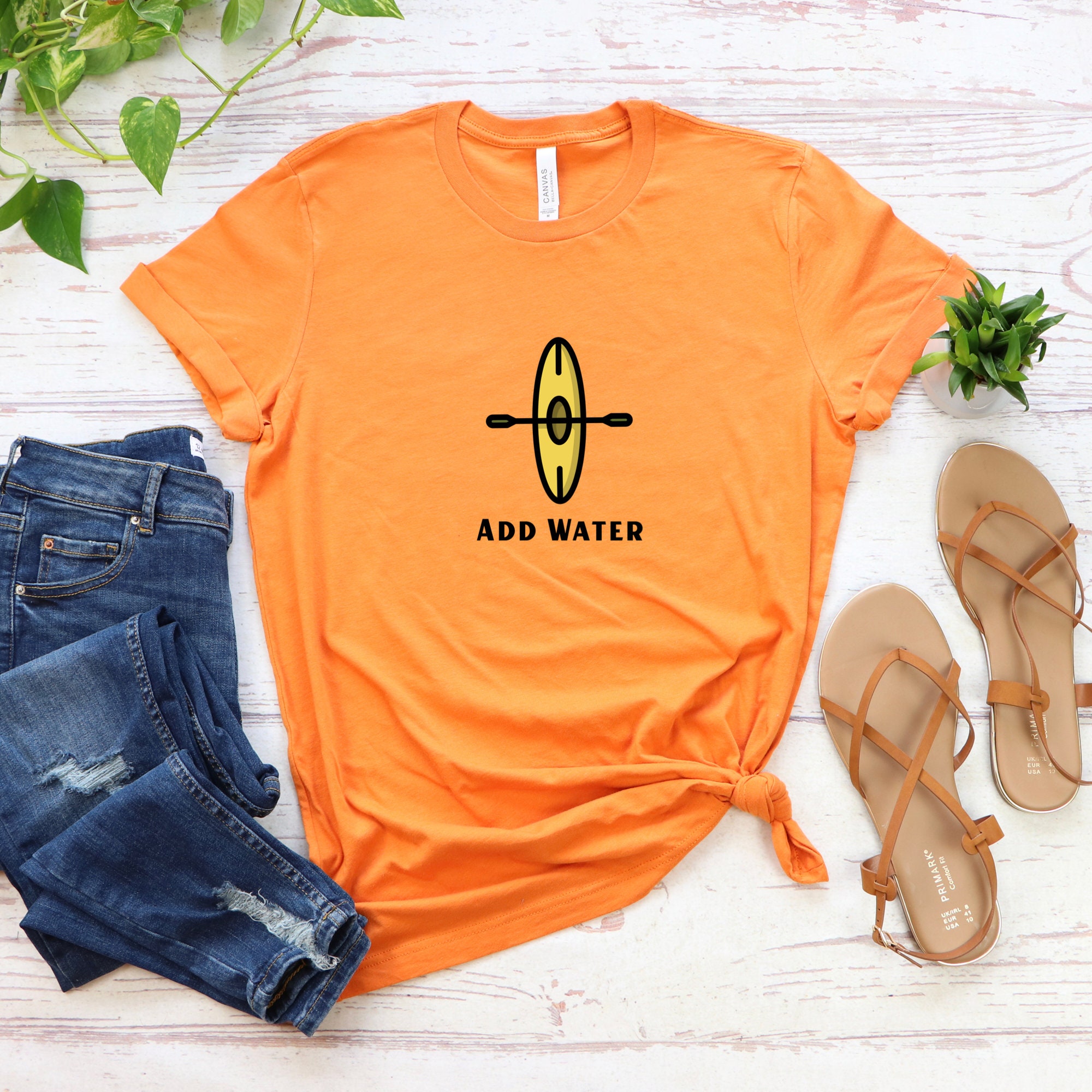 Add Water Kayaking Shirt, Kayaking Apparel, Unisex Graphic Tee, Kayak ...