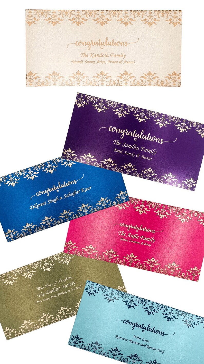 Custom Money Envelopes Pack of 100 - Etsy