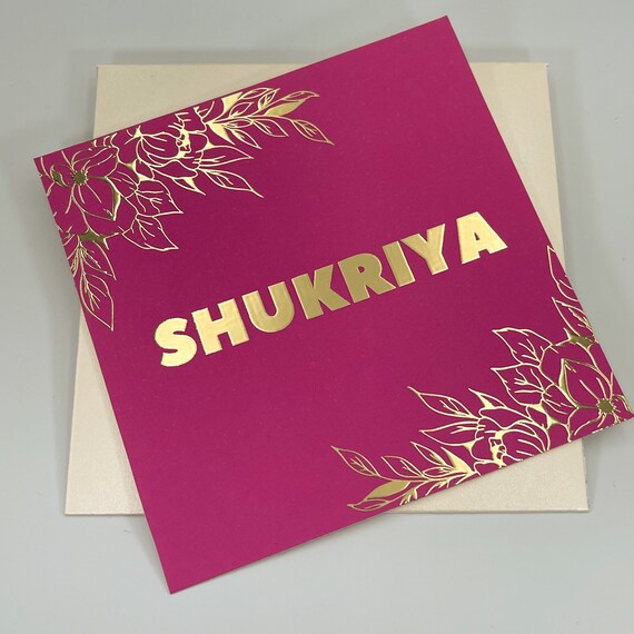Shukriya / Thank You Card - Etsy