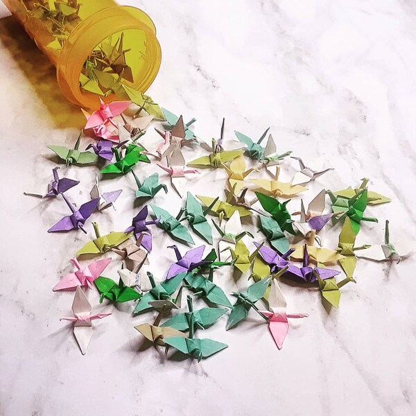100 Origami Cranes - Etsy
