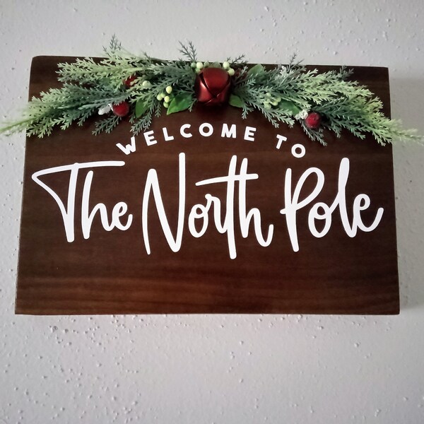 Welcome North Pole Sign - Etsy