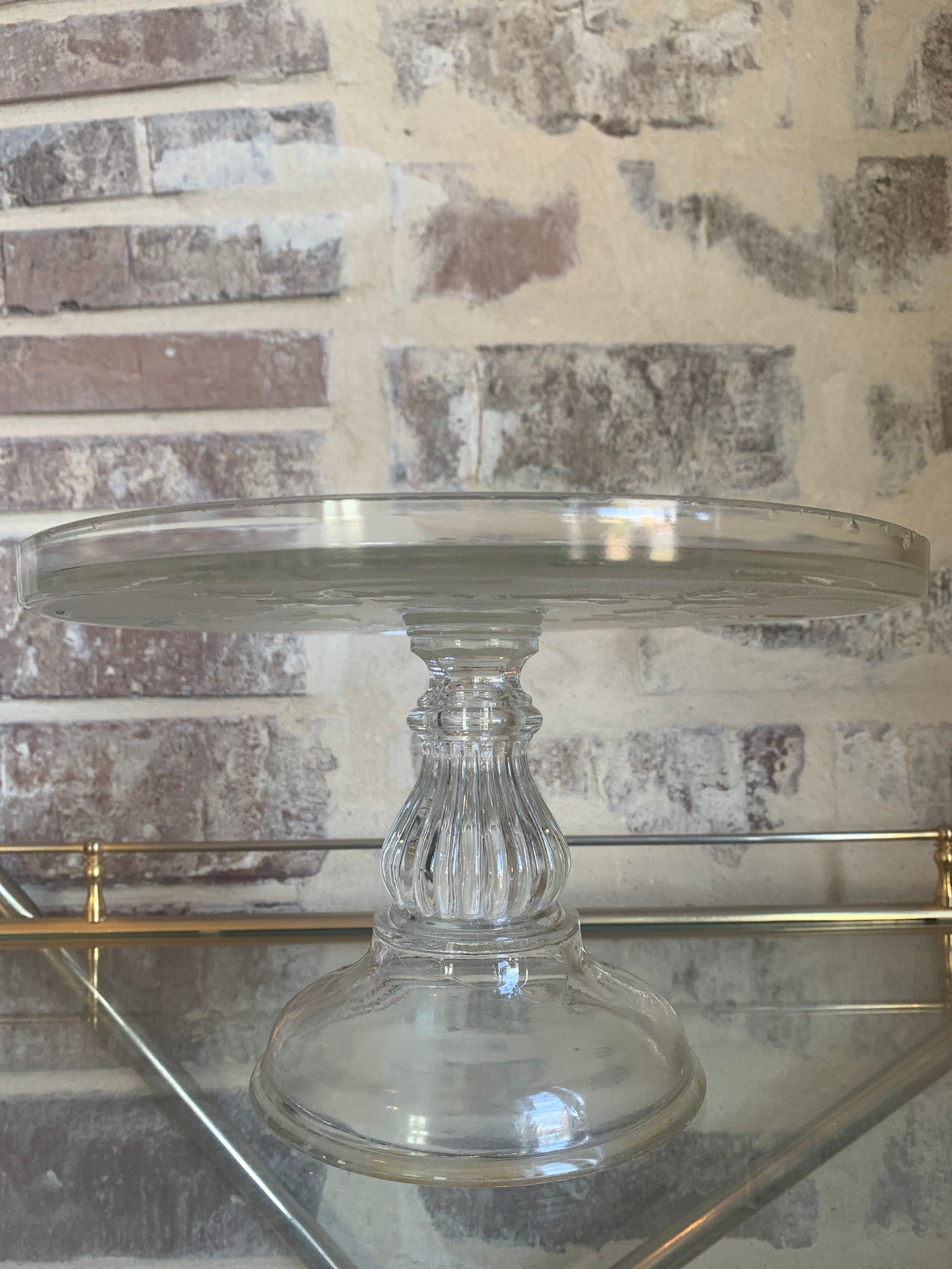 Vintage Glass Cake / Dessert Stand - Etsy UK
