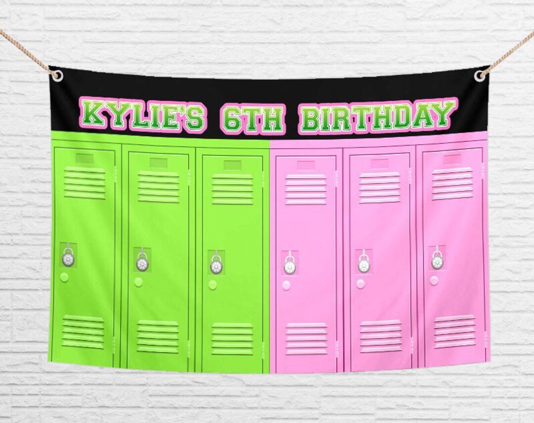 High School Lockers Background Birthday Backdrop - Etsy
