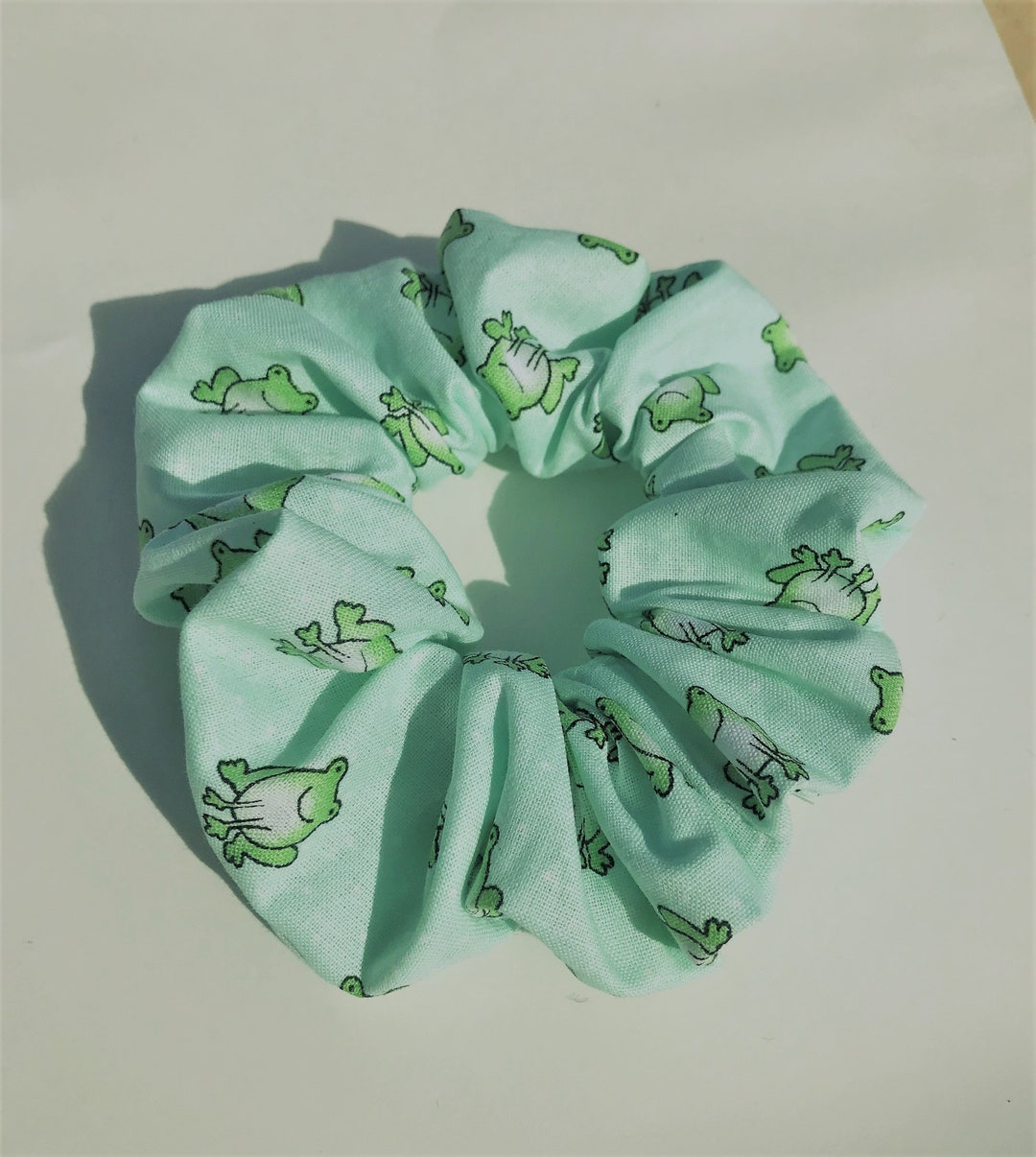 Green Frog Scrunchie-animal Print-minty Green-order a Frog Scrunchie ...