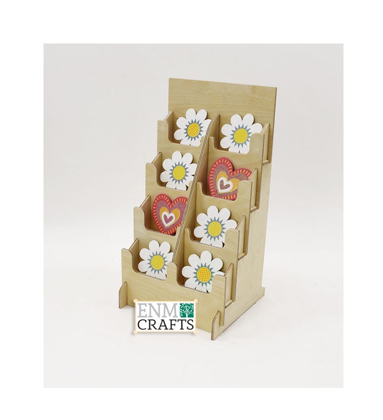 8 Pocket 5 Width Sticker Display Rack With U Cuts - Etsy