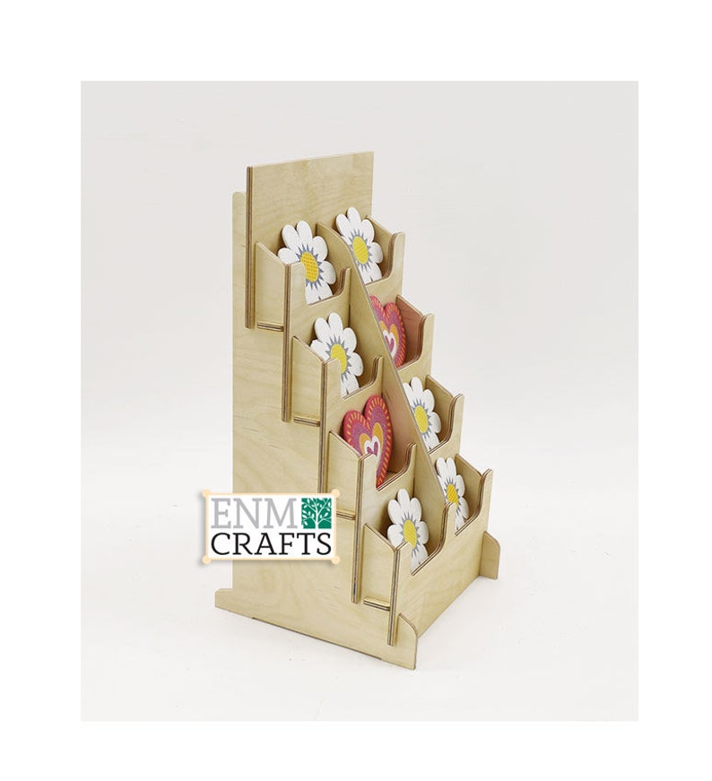 8 Pocket 5 Width Sticker Display Rack With U Cuts - Etsy