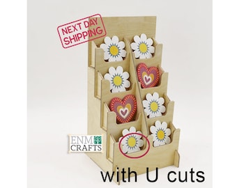 8 Pocket 5 Width Sticker Display Rack With U Cuts | Etsy