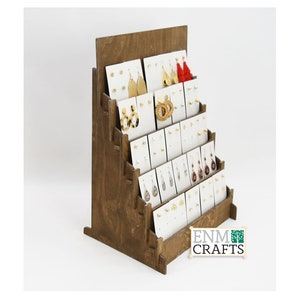 5 Tiered XL Earring Cards Display, Holds 25 Cards, Countertop 5 Tier ...