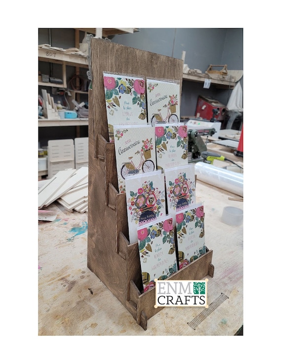 4 Tiered Large Greeting Card Display Counter Top 4 Tier Rack - Etsy