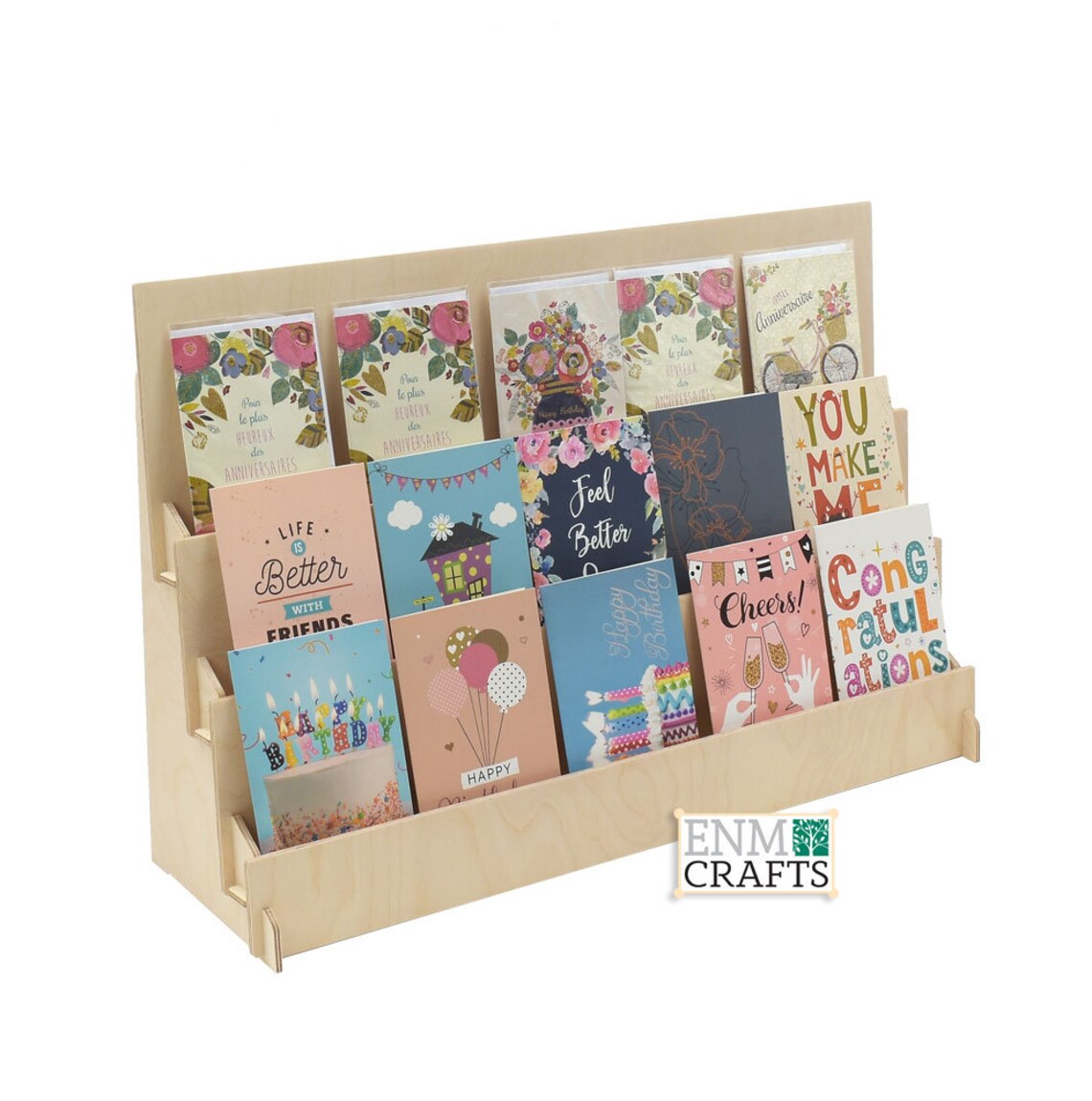 3 Tiered 27 Inside Greeting Card Display Countertop 3 - Etsy