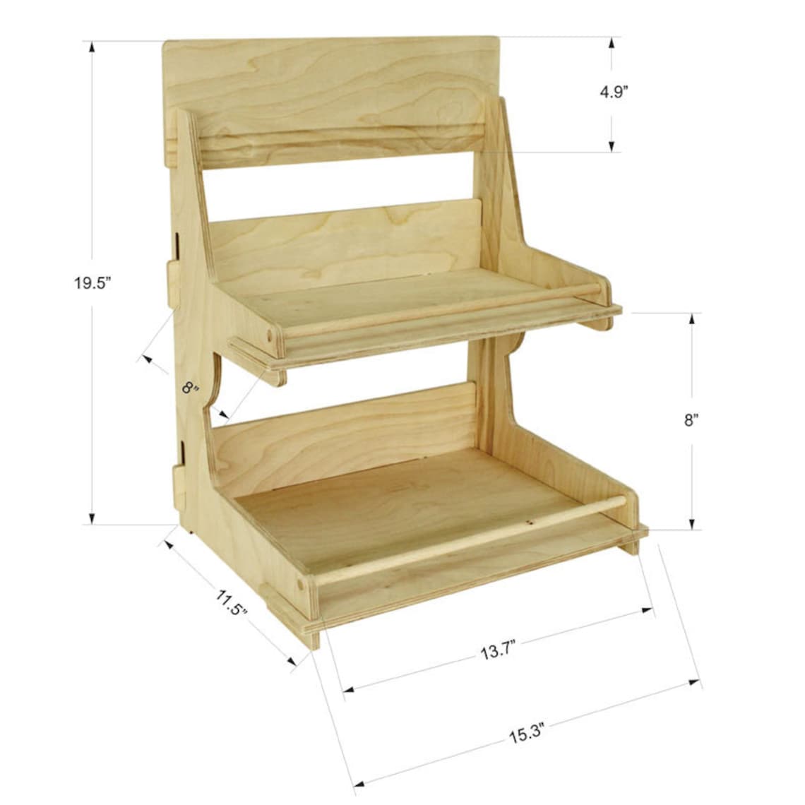 Craft Show Display Stand 2-tier Wooden Countertop Rack | Etsy