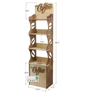 Coffee Bags Display Rack, 4 Tier Floor Merchandise Display Stand ...