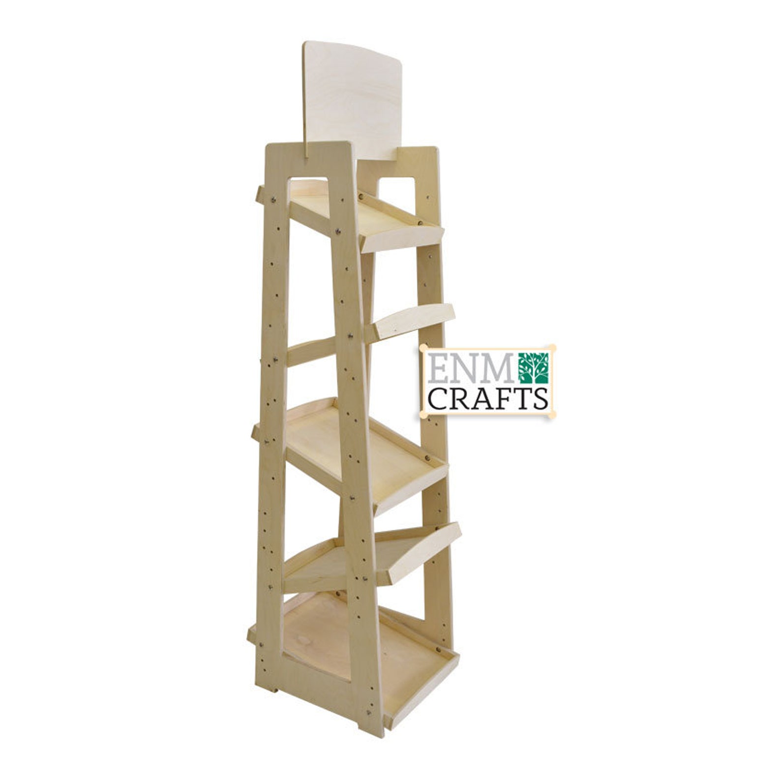 5 Tiered Retail Shelving Unit With Combination of Horizontal and Angled ...