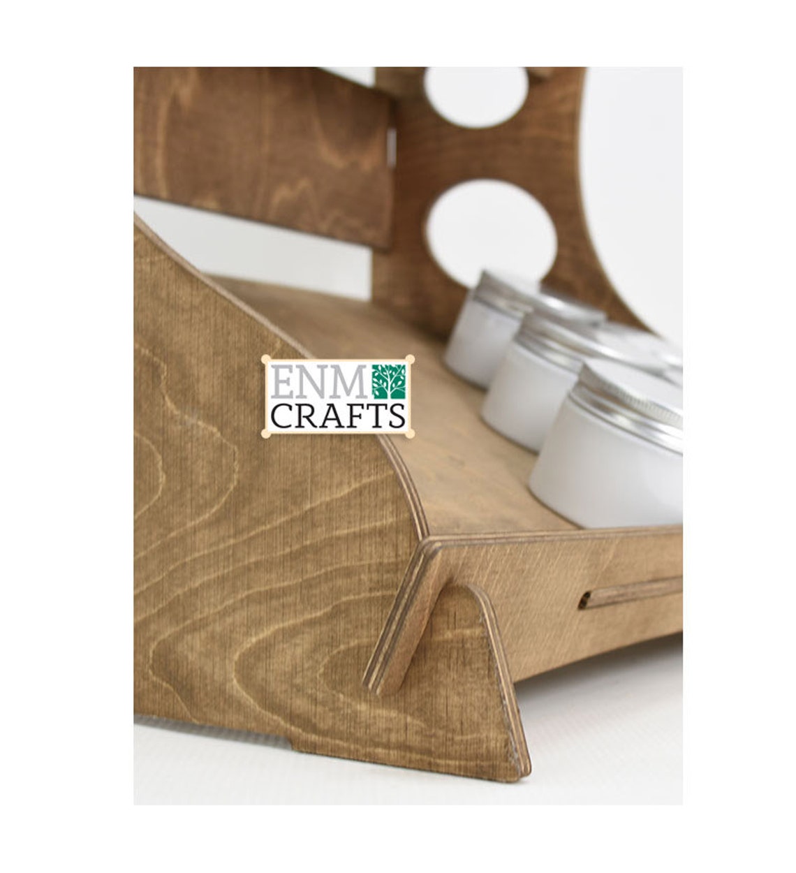 3-tier Slanted Display Rack, Wooden Countertop Rack, Product Display ...