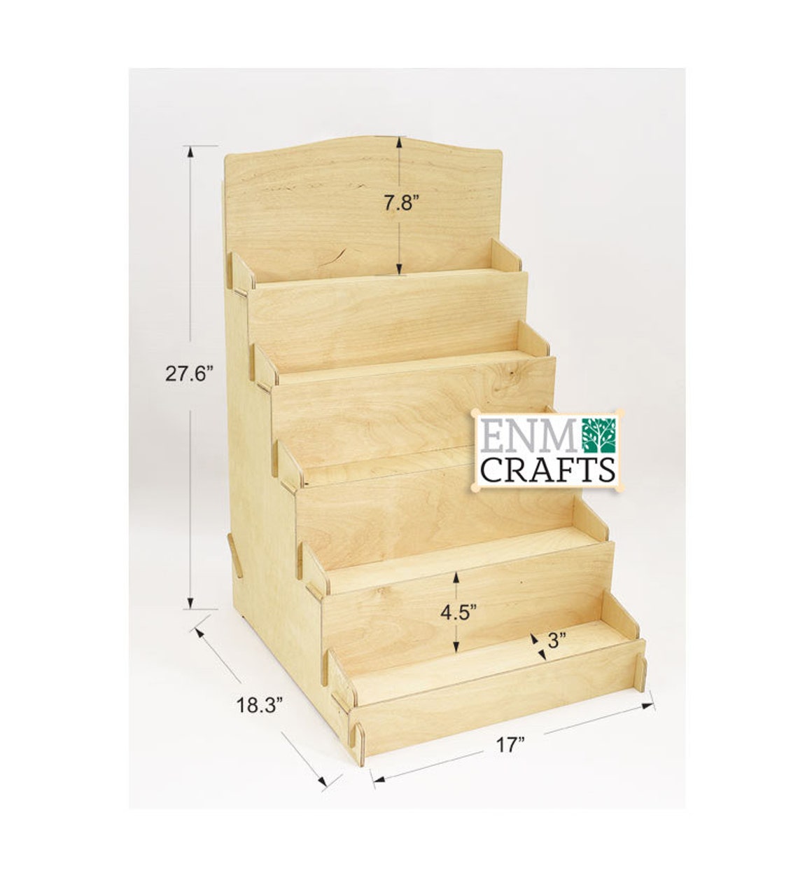 5 Tiered XL Wide Greeting Card Display, Counter Top 5 Tier Rack for ...