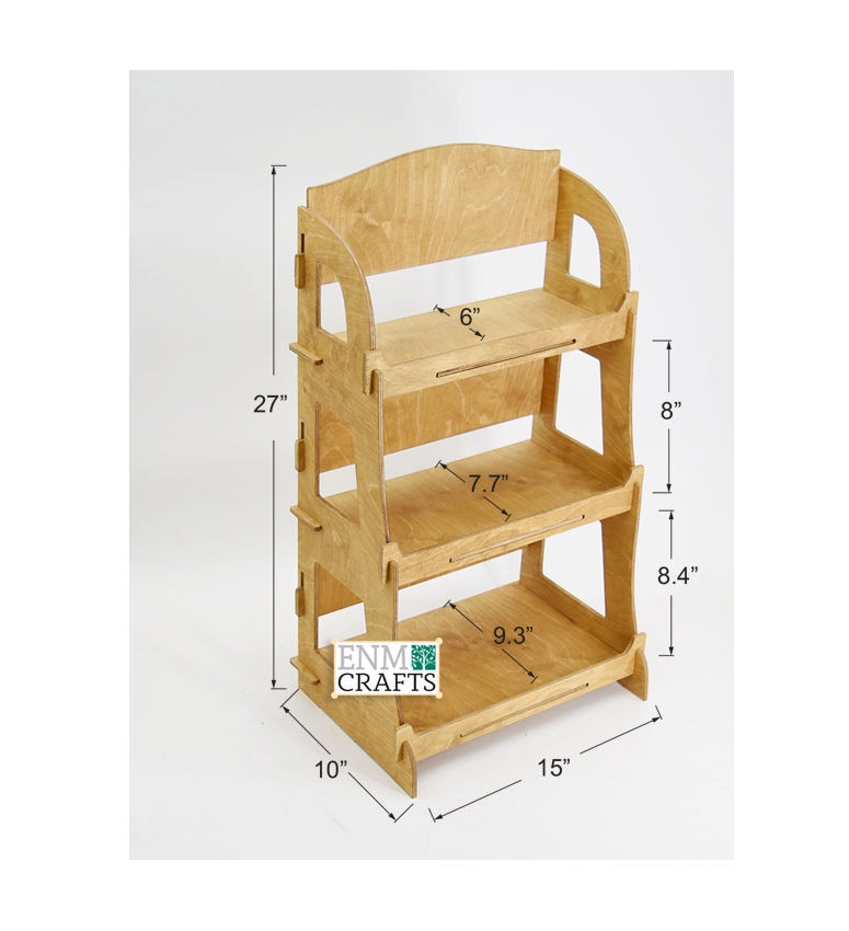 3-tier Wooden Display Rack, Wooden Countertop Rack, Product Display ...