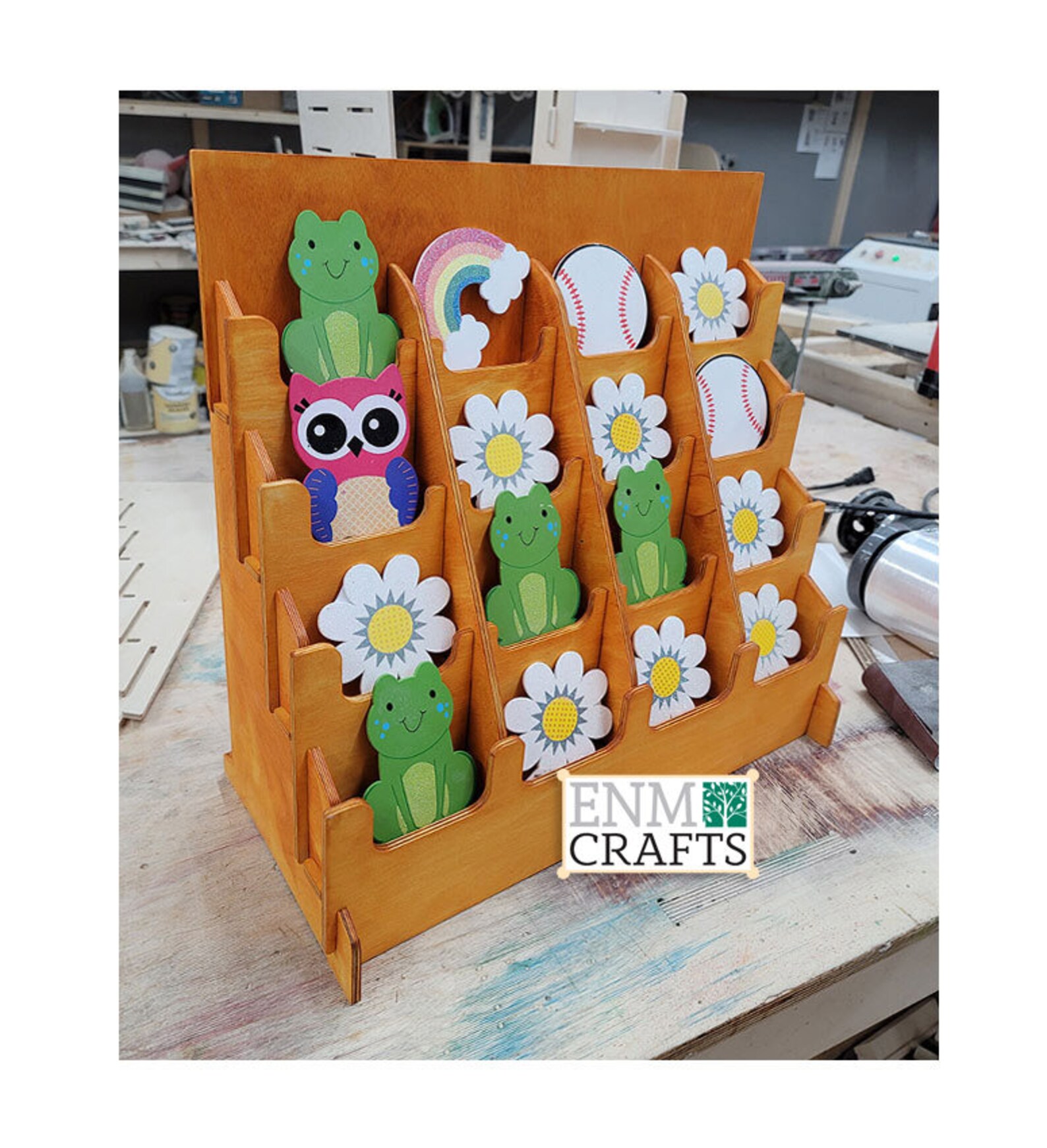 16 Pocket 4 Width Sticker Display Rack With U Cuts - Etsy