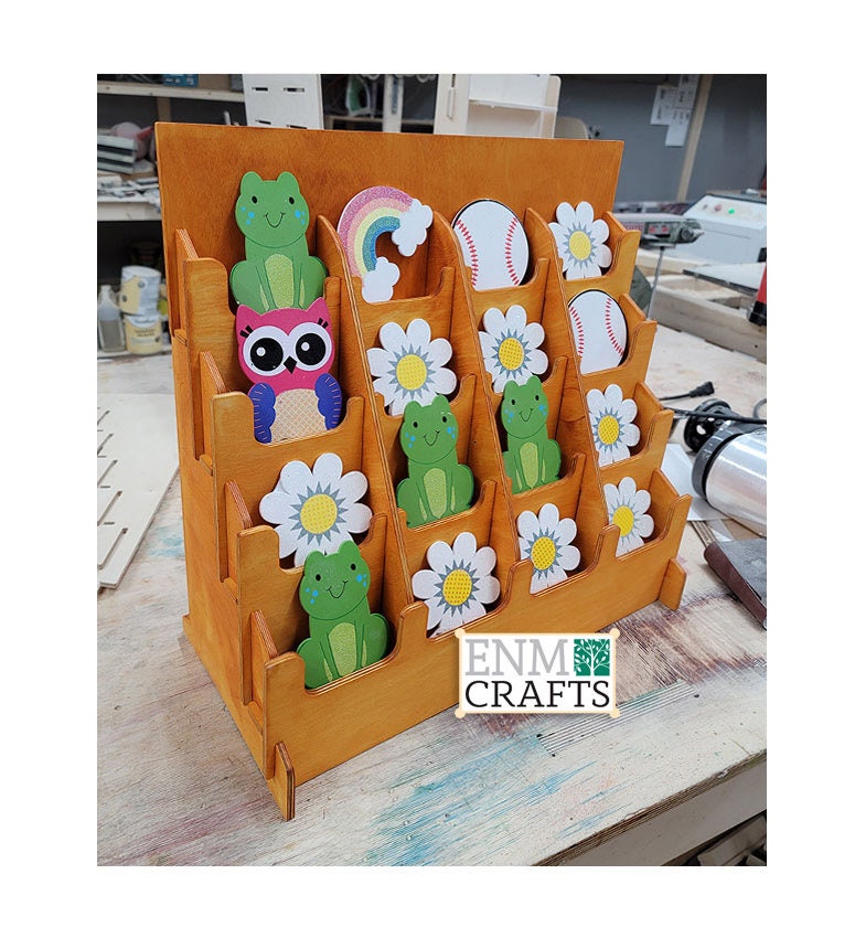 16 Pocket 4 Width Sticker Display Rack With U Cuts - Etsy