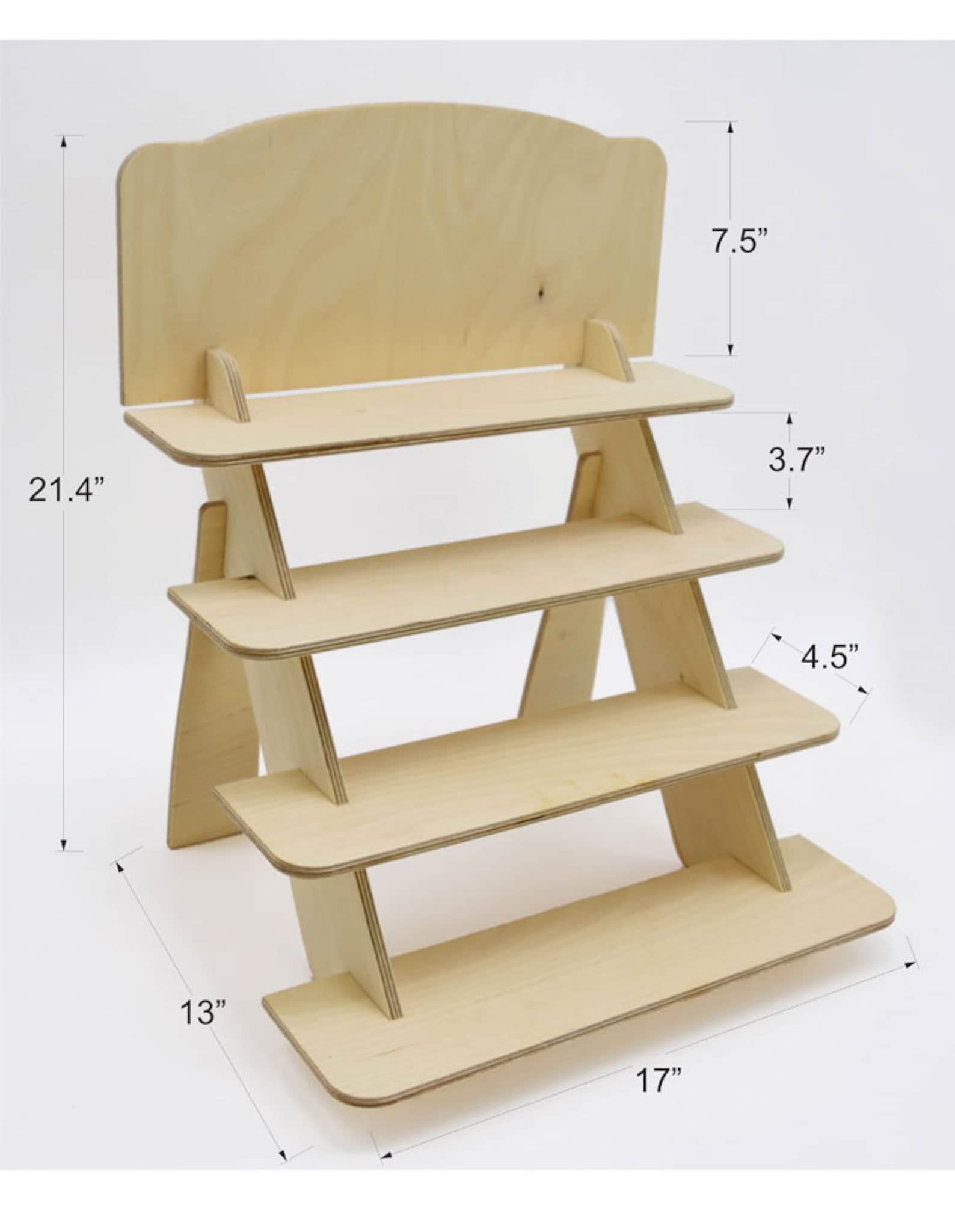 4 Tier Display Stand Table top Wooden Rack Booth Display | Etsy