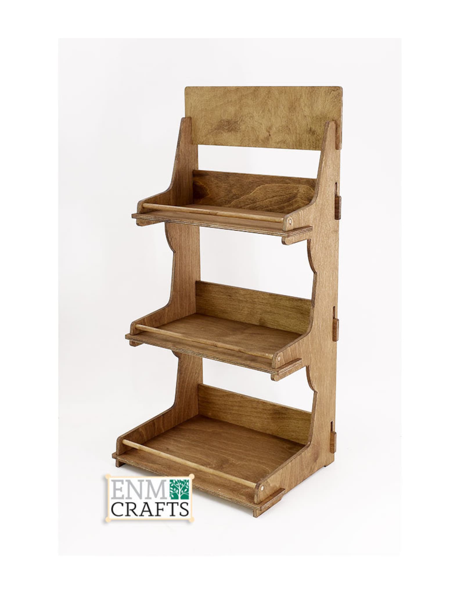 Retail Display 3-tier Wooden Table Top Rack, 9.5" Between Tiers ...