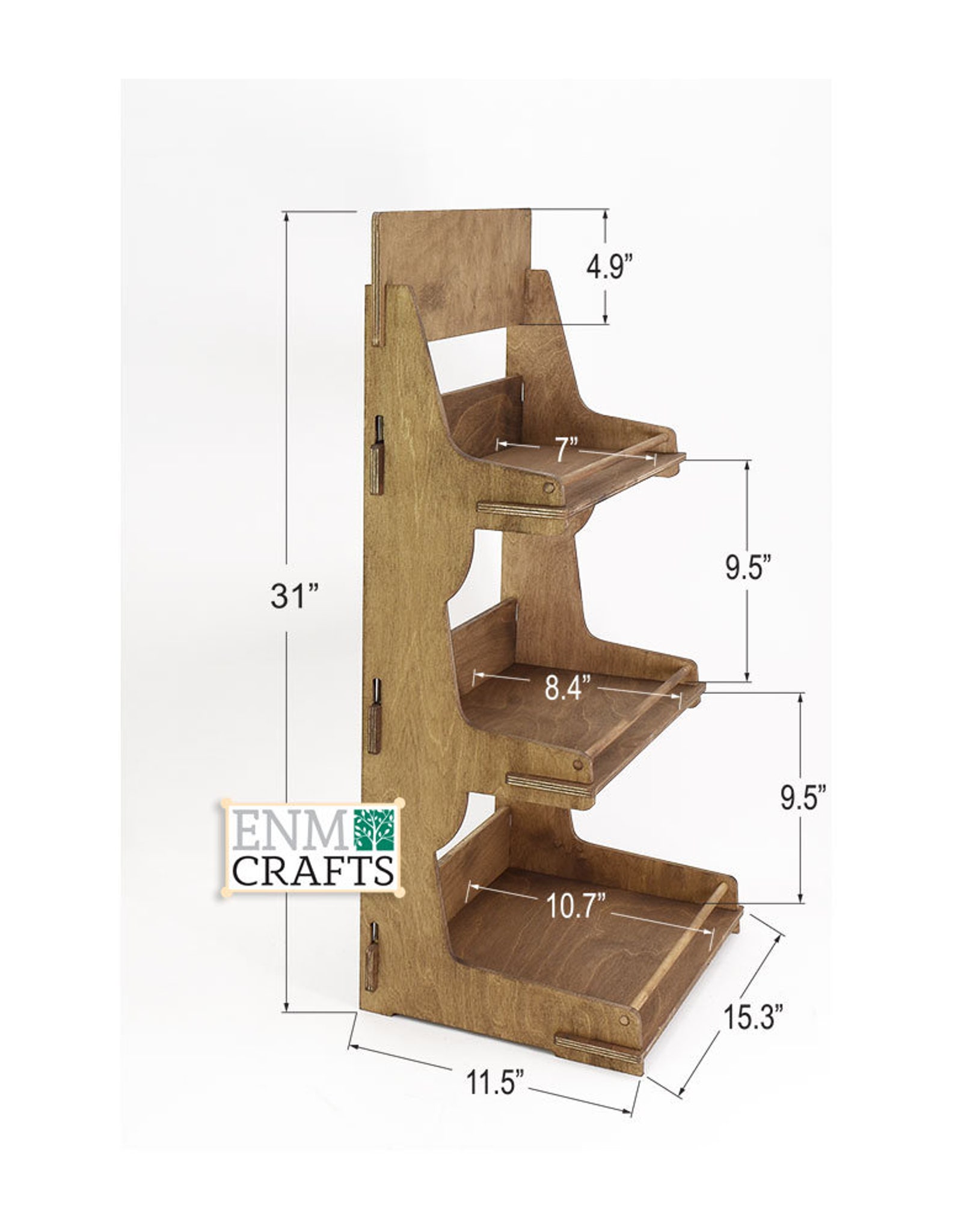 Retail Display 3-tier Wooden Table Top Rack 9.5 Between - Etsy