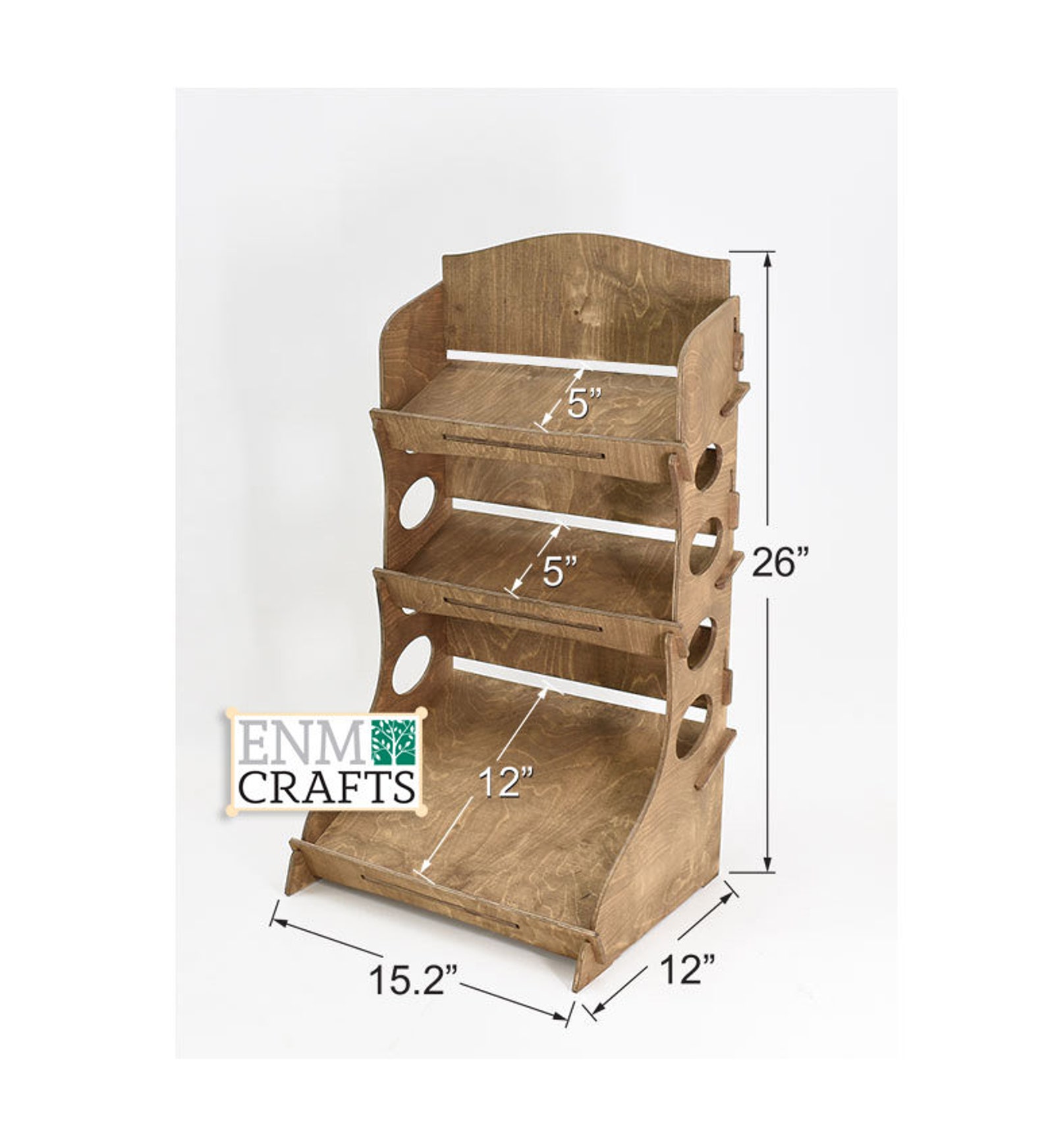 3-tier Slanted Display Rack, Wooden Countertop Rack, Product Display ...