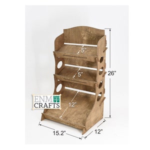 3-tier Slanted Display Rack, Wooden Countertop Rack, Product Display ...