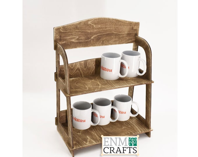 Craft Show Display Stand 2-tier Wooden Countertop Rack, Product Display ...