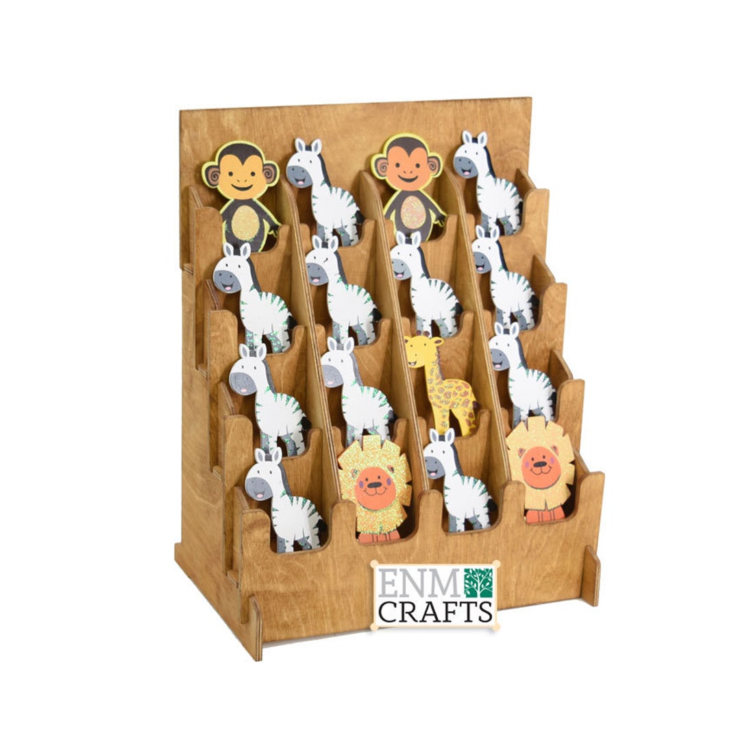 16 Pocket 3" Wide, Craft Show Sticker Display, 3" Wide Each Pocket Rack ...