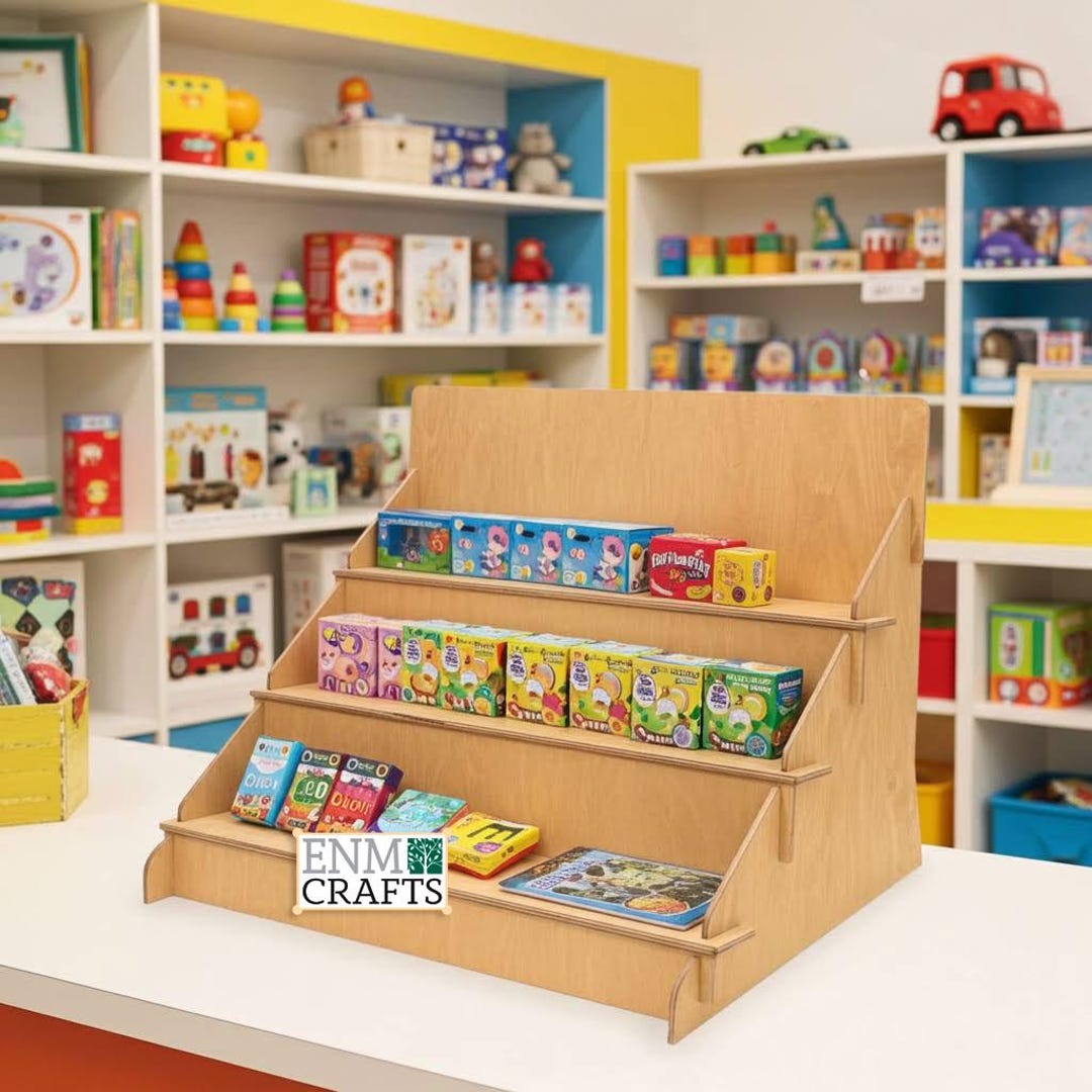 22 Inch Wide 3-tier Slanted Angle Countertop Display, Slanted Retail ...
