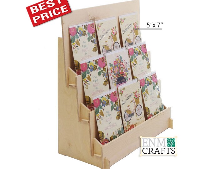 Greeting Card Display, Countertop 3 Tier Rack for Craft Trade Shows - Etsy