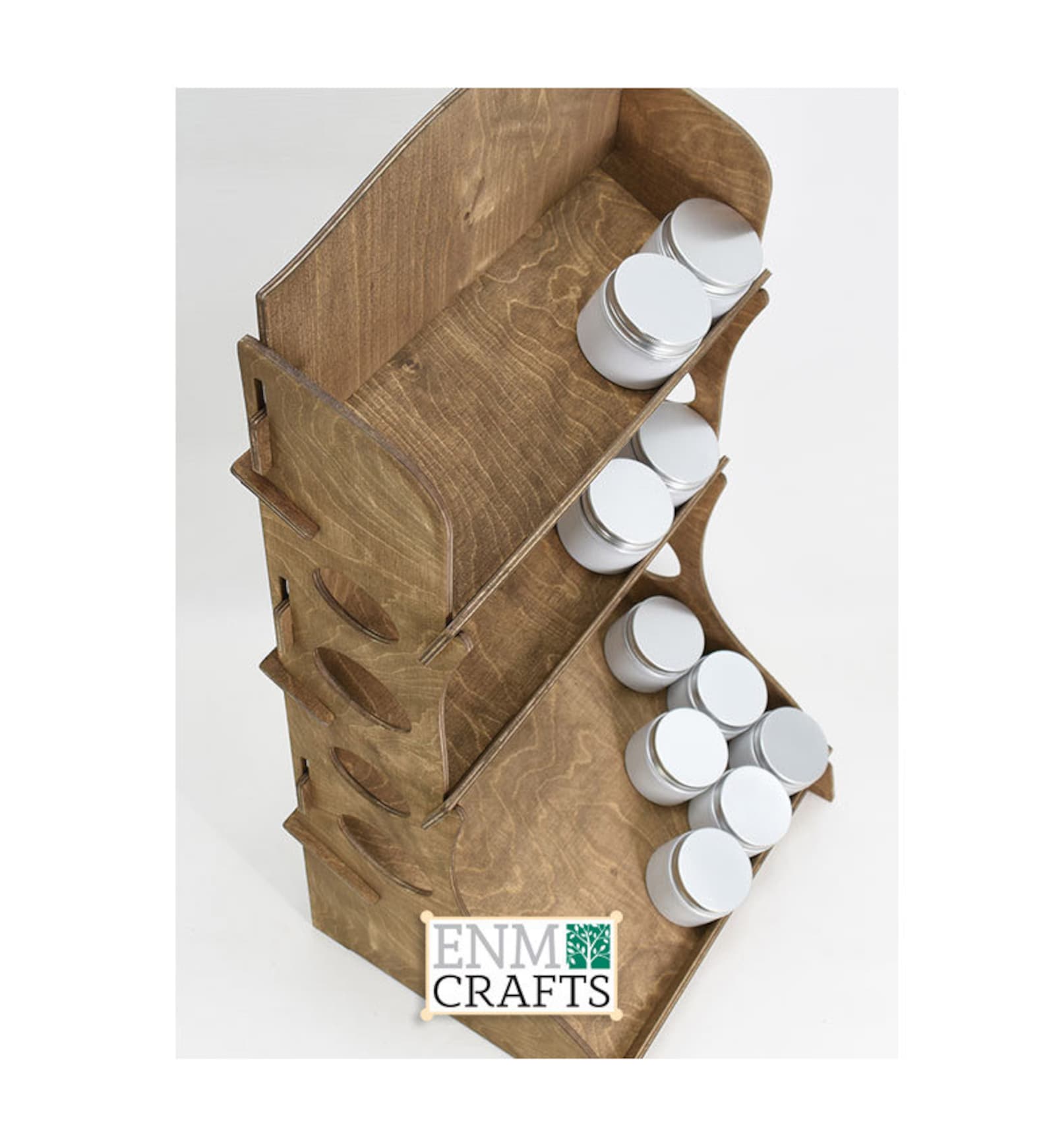 3-tier Slanted Display Rack, Wooden Countertop Rack, Product Display ...