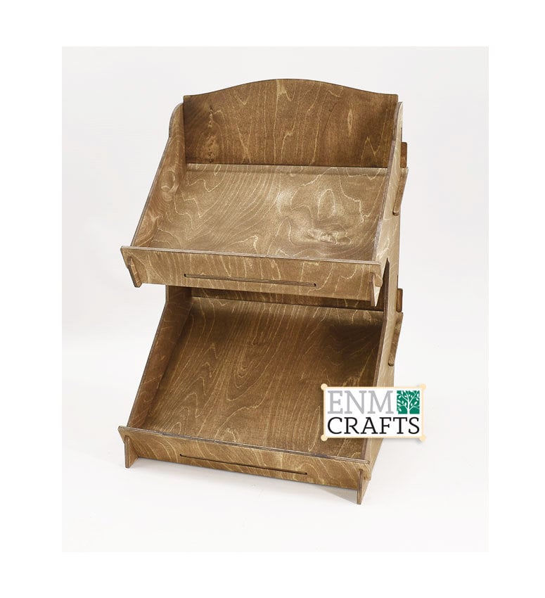 Craft Show Slanted Display Rack 2-tier Wooden Table Top Rack - Etsy