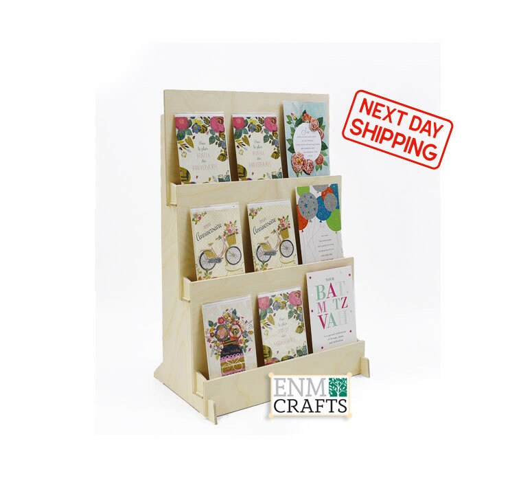Greeting Card Display Stand 3 Tiered XL Countertop Rack for - Etsy
