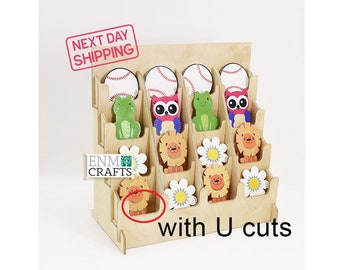 25 Pocket 4 Width Sticker Display Rack With U Cuts | Etsy