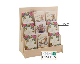 Greeting Card Display, Countertop 4 Tier Rack for Craft Trade Shows ...