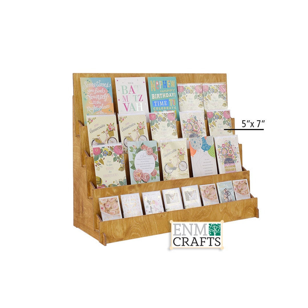 Custom 2" Depth Each Tier Greeting Card Rack, 5 Cards Across 5" X 7" - Etsy