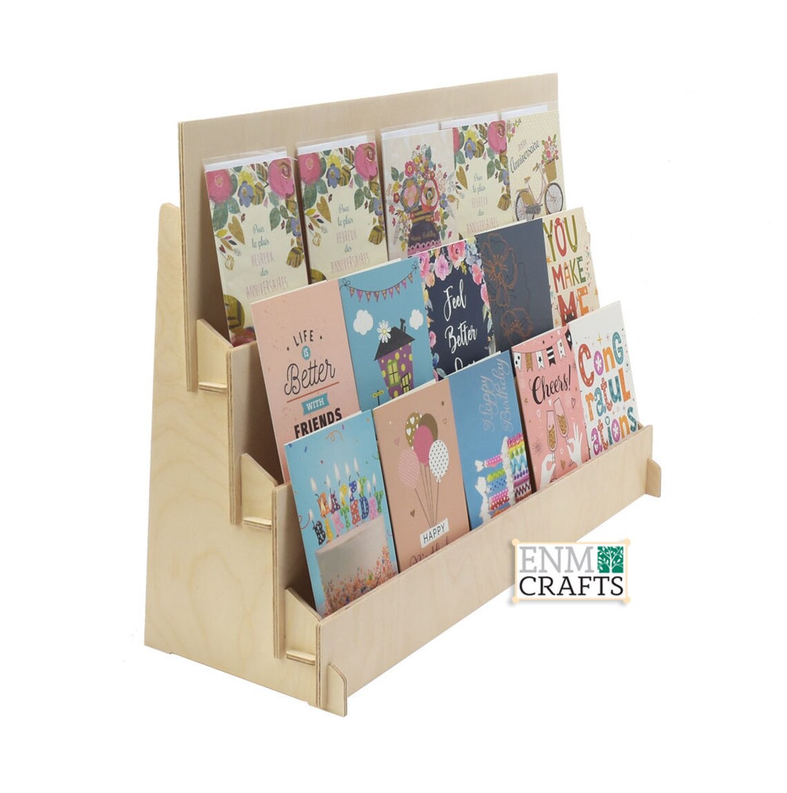 3 Tiered 27 Inside Greeting Card Display Countertop 3 - Etsy