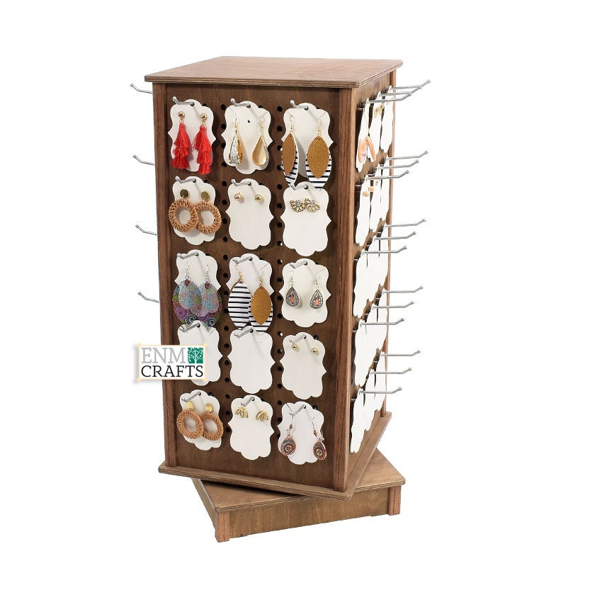 Spinner Display Stand Pegboard Rotating Earrings Display - Etsy